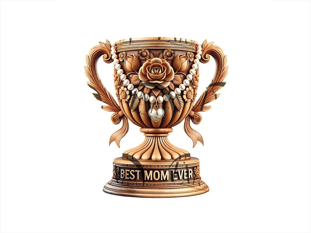 Best Mom Ever Trophy 3D Illusion Digital Design for Laser Engraving ...