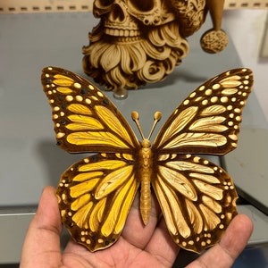 Monarch Butterfly Design - 3D Illusion Laser Engraving File - Beautiful ...