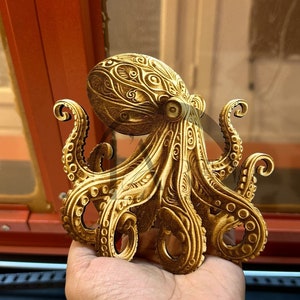 Intricate Octopus 3D Illusion Laser Engraving Design - Exquisite Marine ...