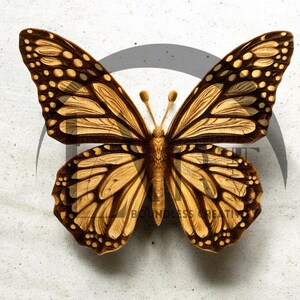 Monarch Butterfly Design - 3D Illusion Laser Engraving File - Beautiful ...