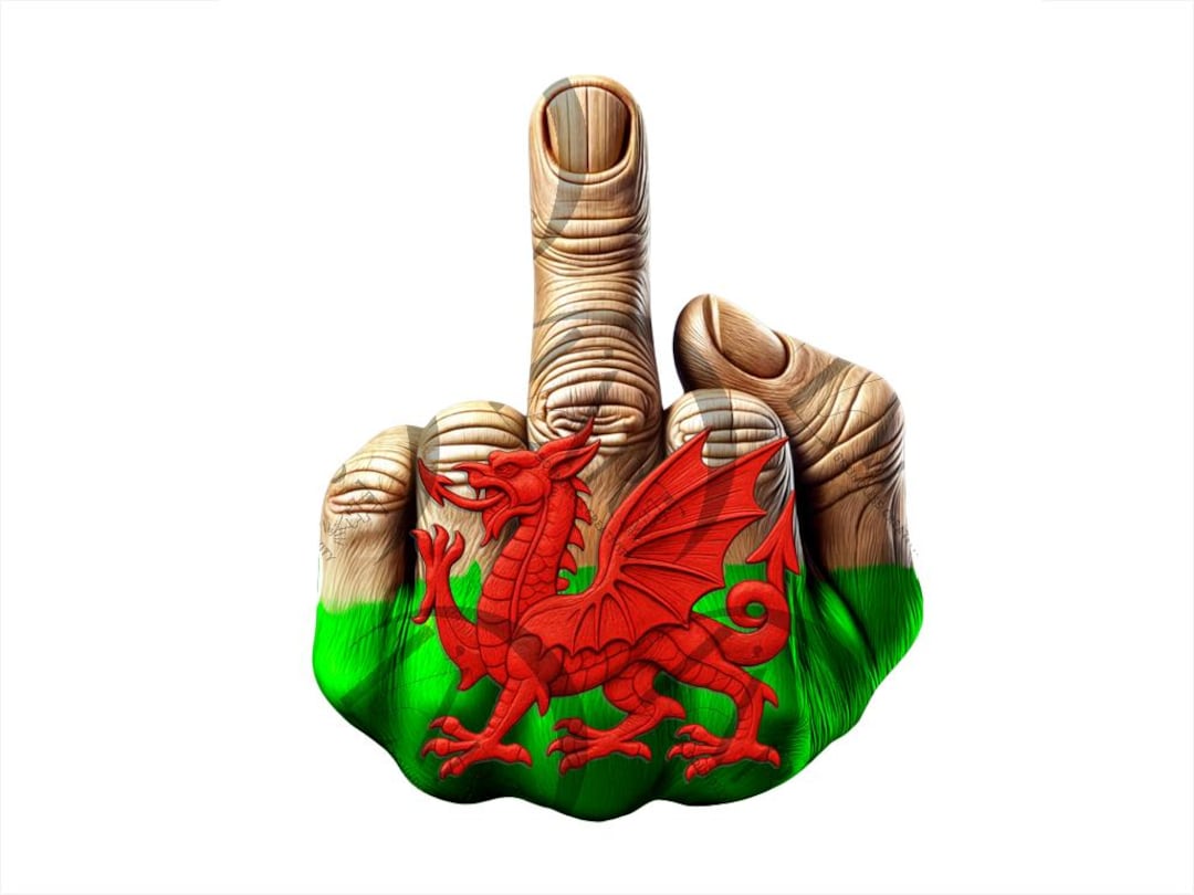 Welsh Dragon Hand Gesture 3D Illusion Laser Engraving Design - Wales ...