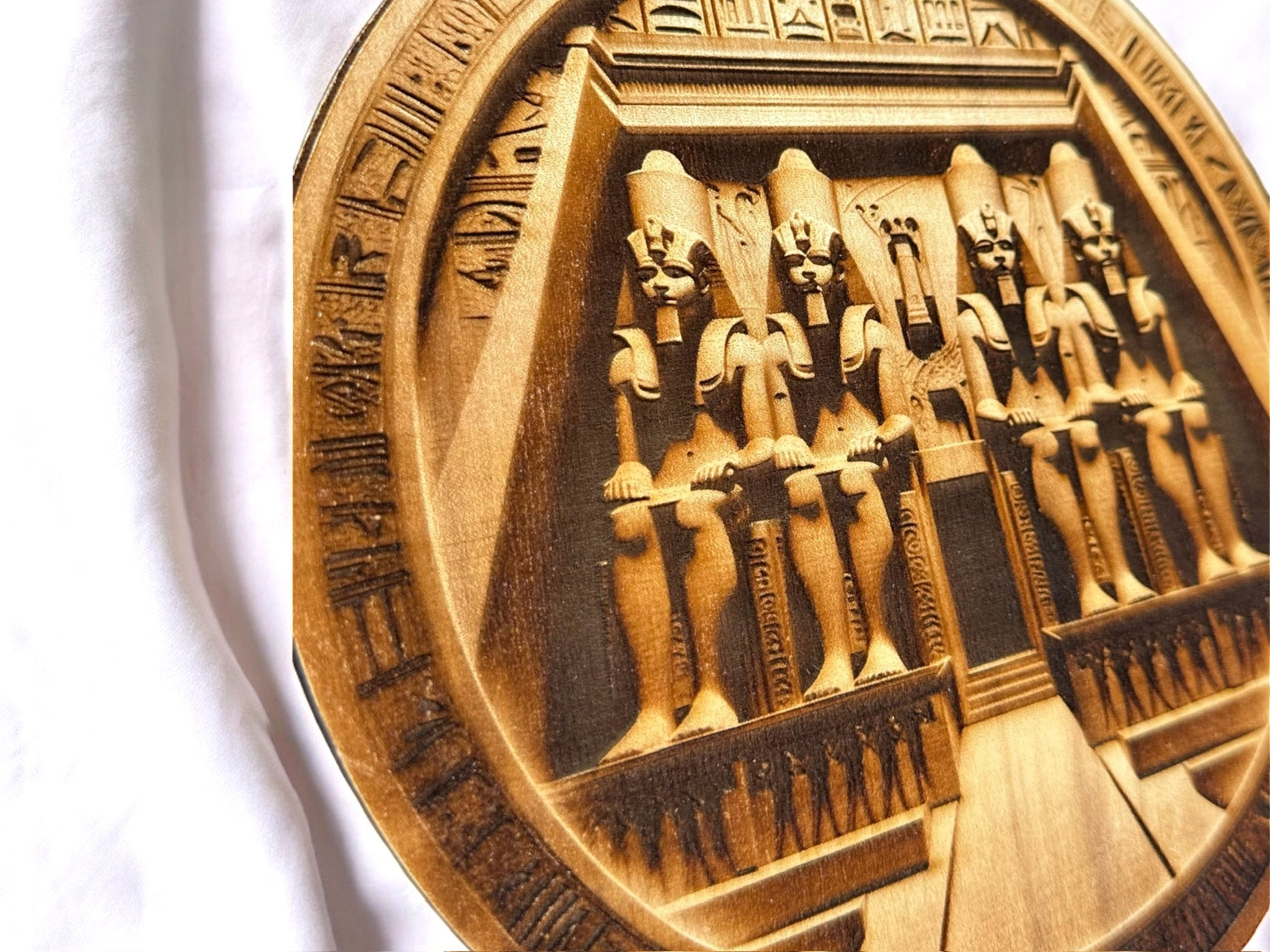 Abu Simbel Temple 3D Illusion Digital Design for Laser Engraving ...