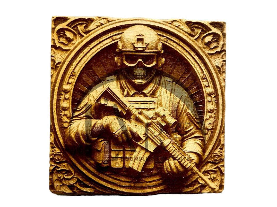 American SWAT Law Enforcement 3D Illusion Laser Engraving Design - USA ...