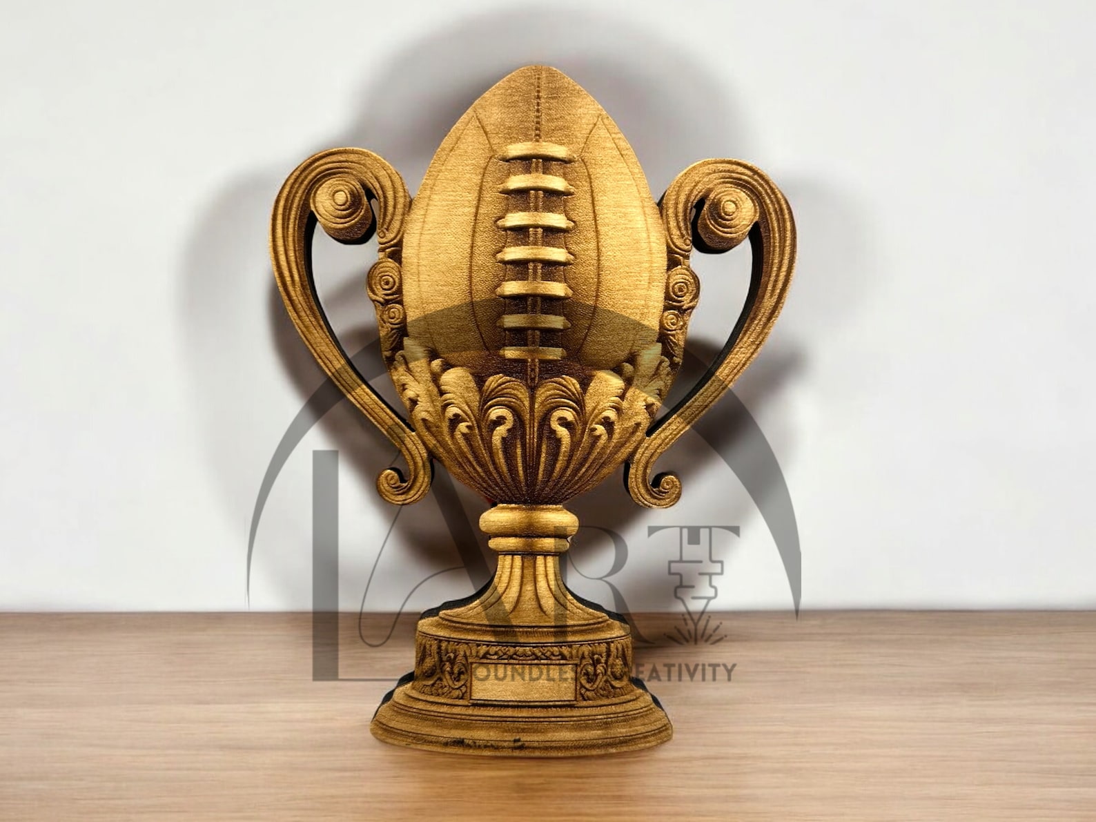 American Football Trophy 3D Illusion Laser Engraving Design - Sports ...