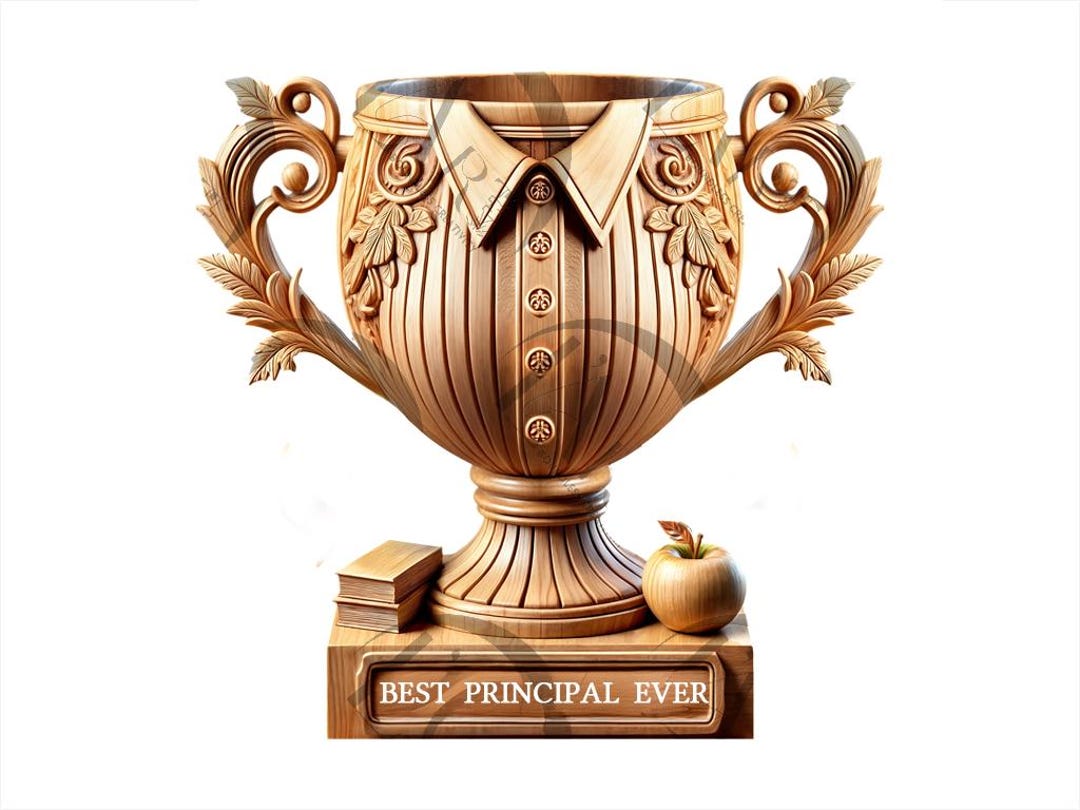 Best Principal Ever Trophy 3D Illusion Digital Laser Engraving Design ...
