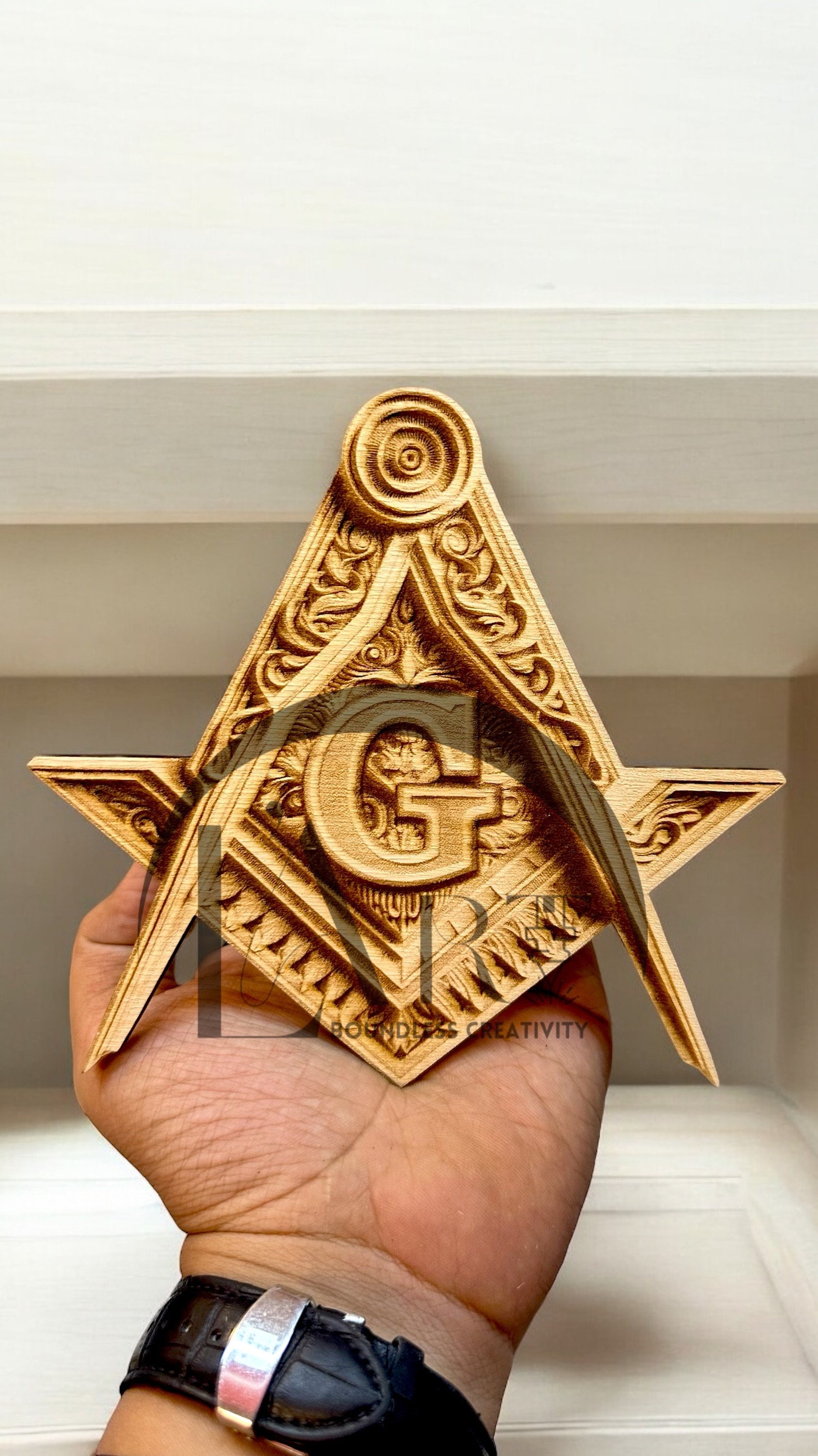 Freemason Square and Compass With "g" 3D Illusion Laser Engraving ...