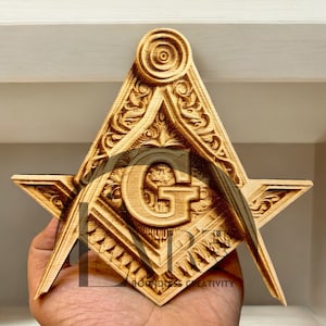 Freemason Square and Compass With "g" 3D Illusion Laser Engraving ...