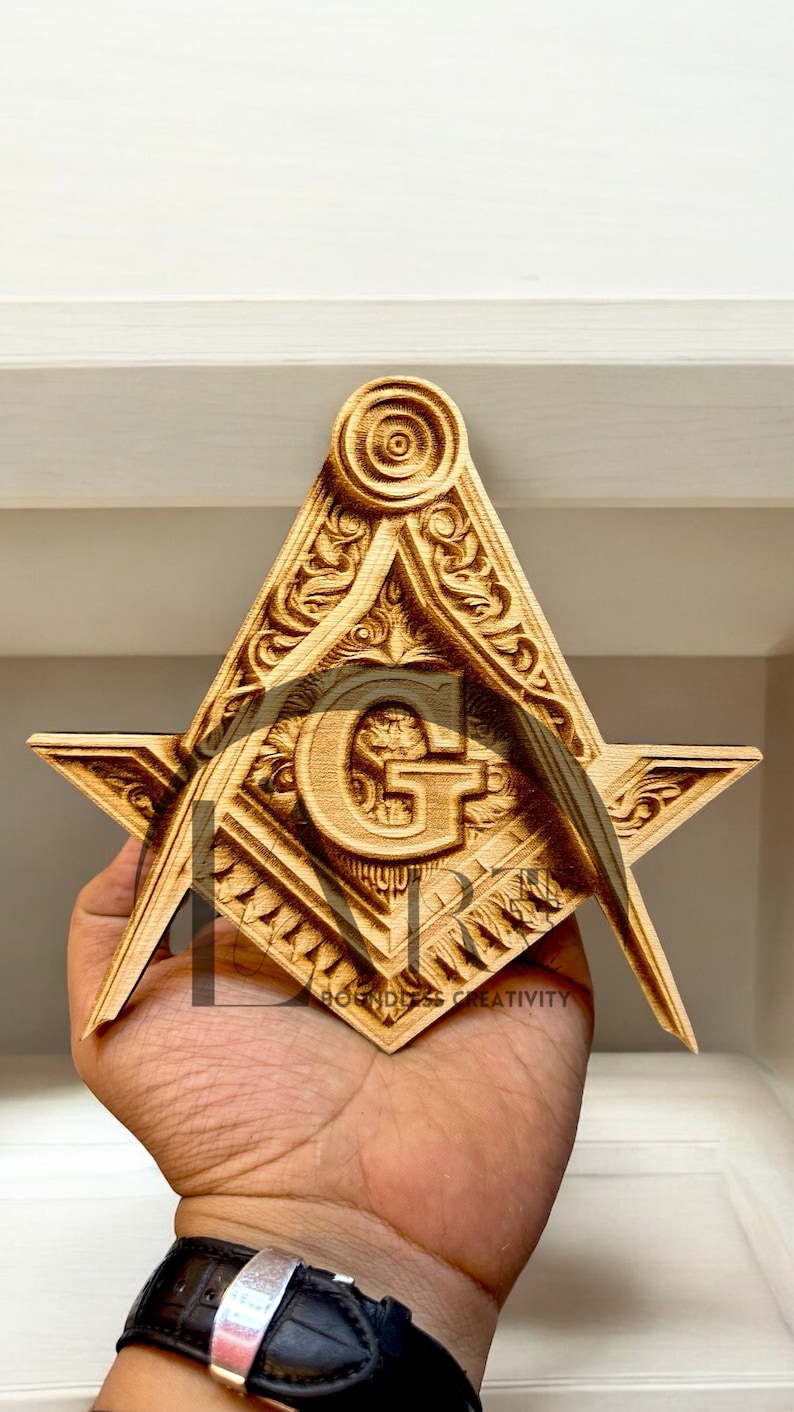 Freemason Square and Compass With "g" 3D Illusion Laser Engraving ...
