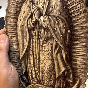 Our Lady of Guadalupe 3D Illusion Laser Engraving Design | Virgen De ...