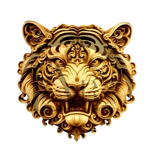 Tiger Head 3D Illusion Laser Engraving Design - Majestic Wildlife Art ...