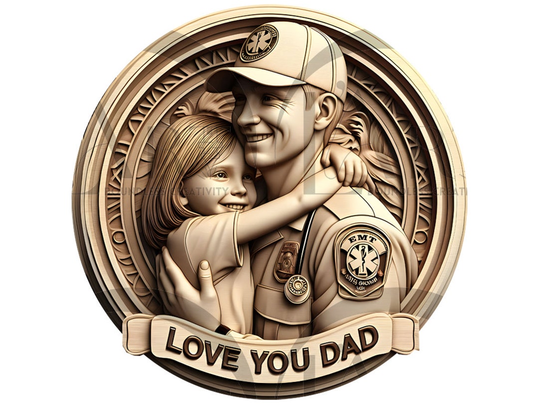 Father's Day & Memorial Day 3D Illusion Digital Design for Laser ...