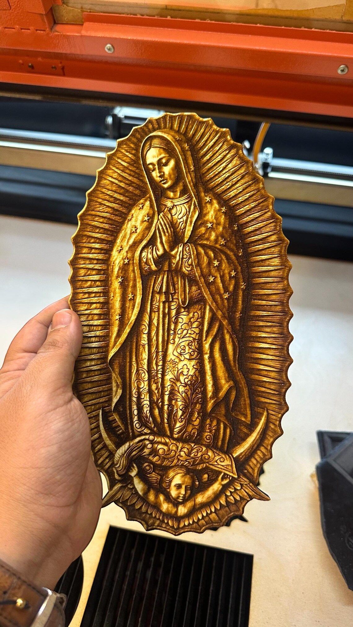 Our Lady of Guadalupe 3D Illusion Laser Engraving Design | Virgen De ...