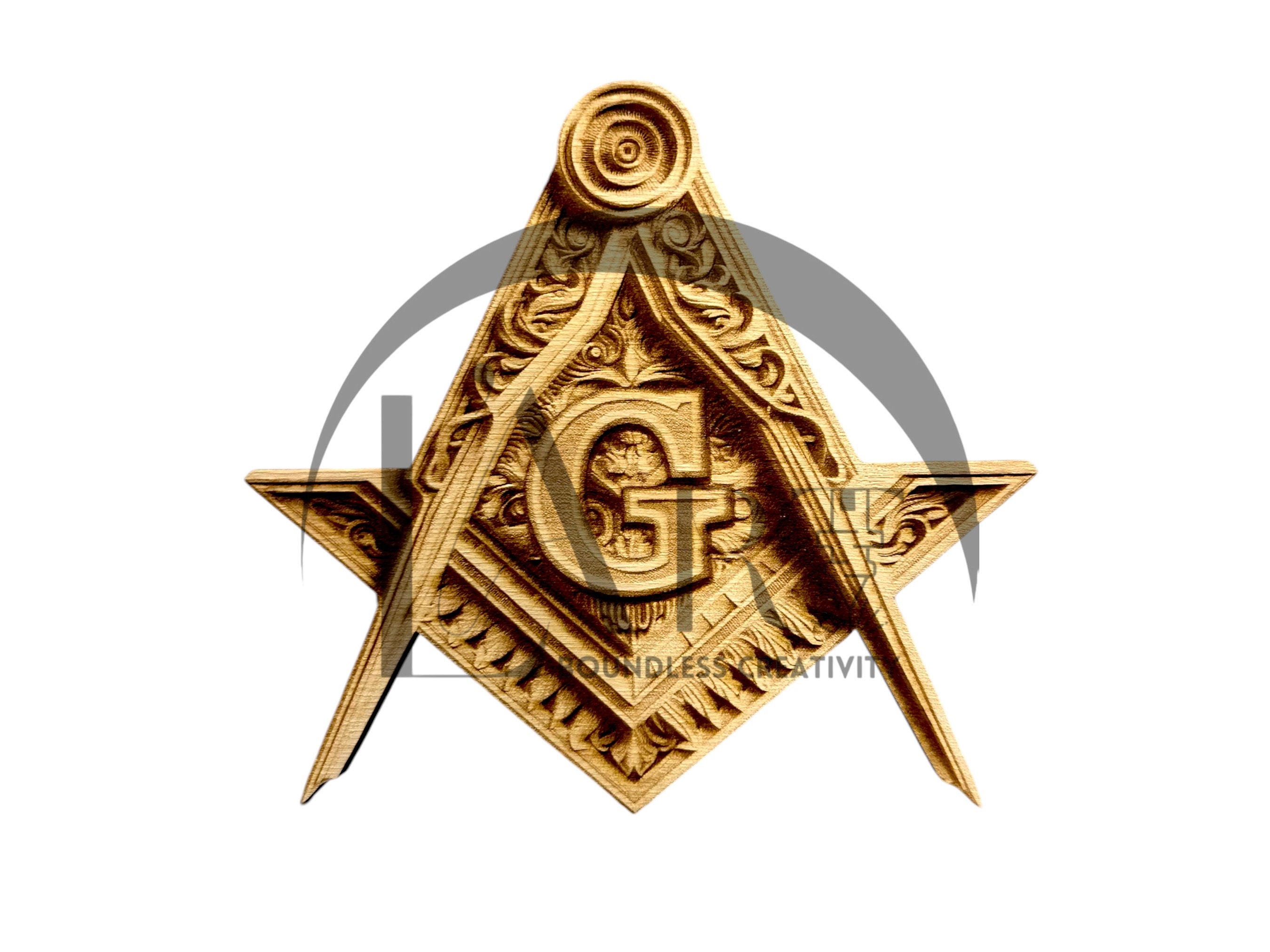 Freemason Square and Compass With "g" 3D Illusion Laser Engraving ...