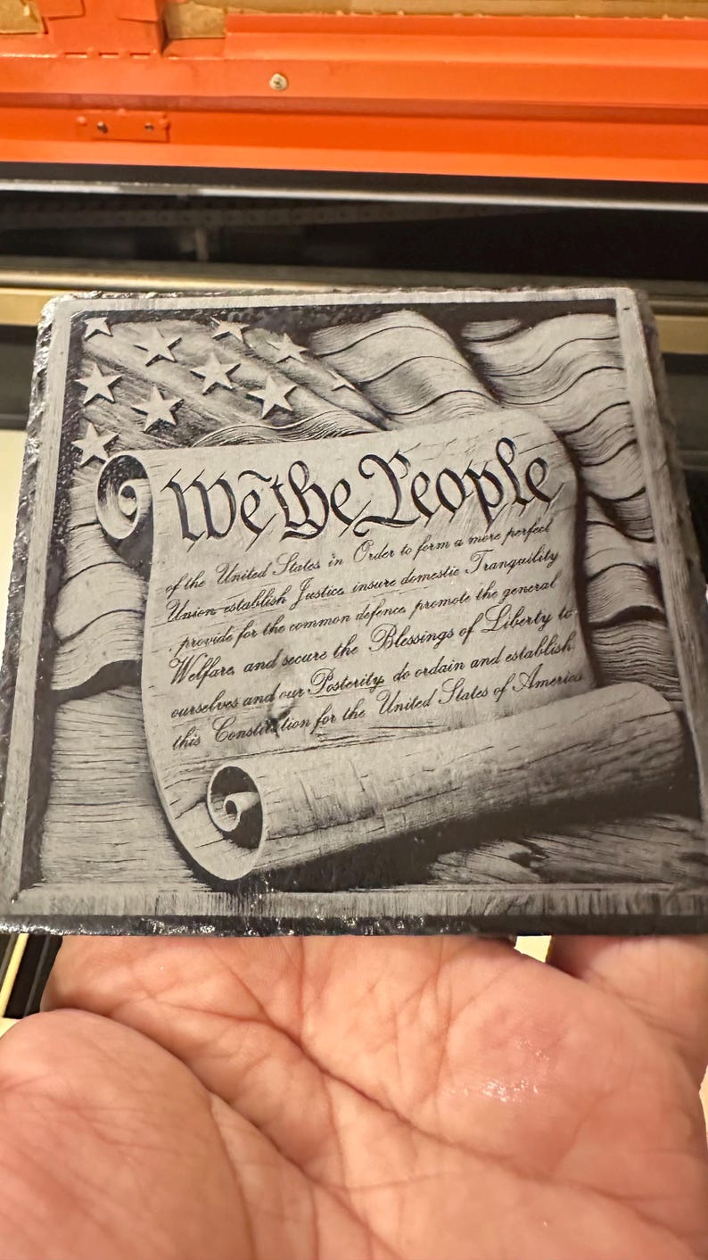 We the People Scroll 3D Illusion Laser Engraving Design | American ...