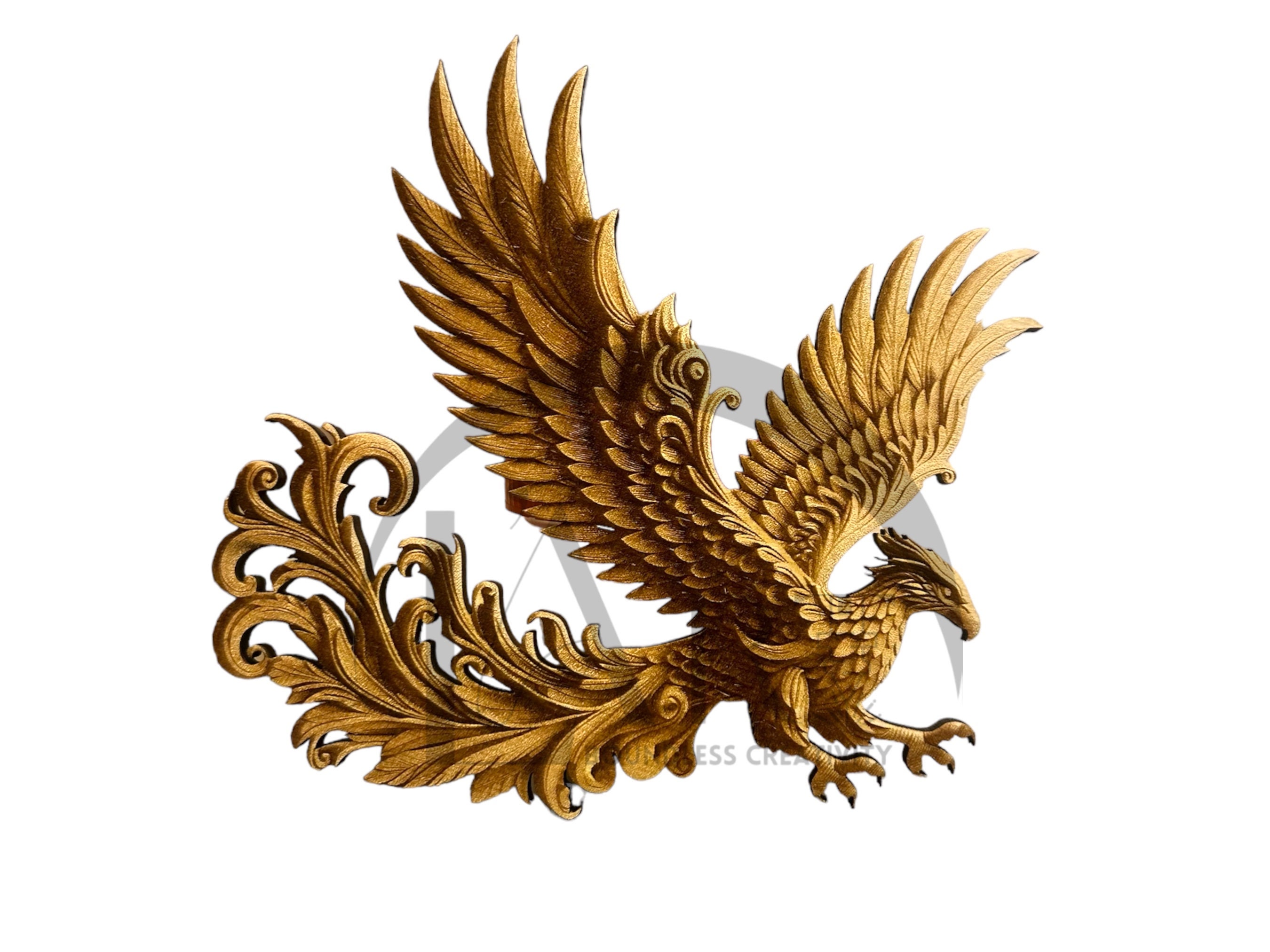 Intricate Phoenix 3D Illusion Laser Engraving Design - Exquisite ...