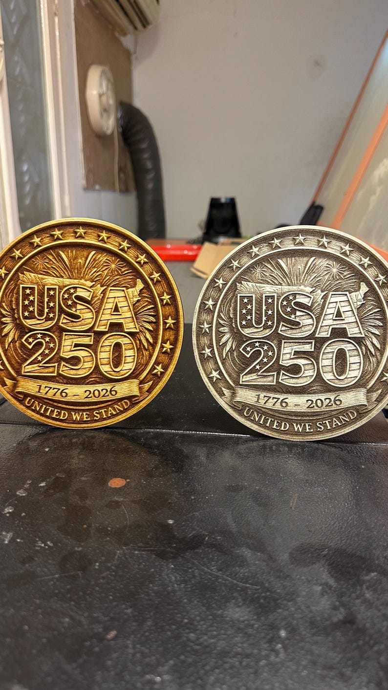 USA 250 Patriotic 3D Illusion Laser Engraving Design | United We Stand ...