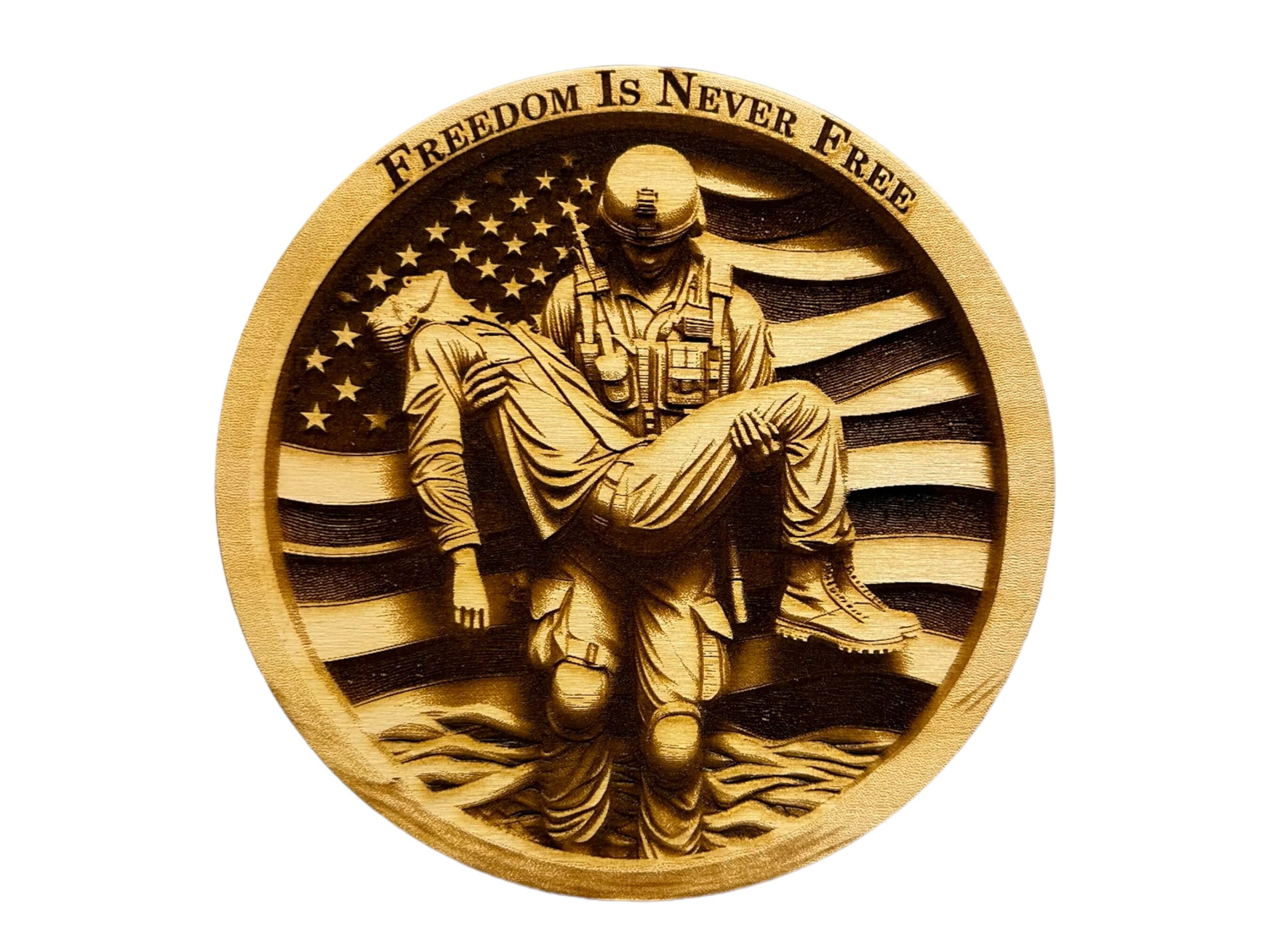 Independence Day 3D Illusion Digital Design - Laser Engraving - Freedom ...
