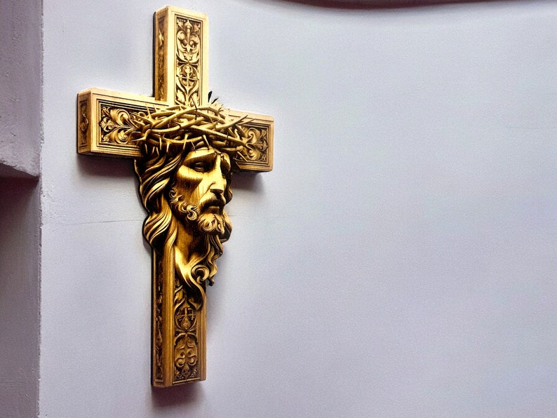 Crucifixion Cross With Jesus 3D Illusion Digital Design for Laser ...