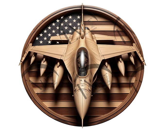 United States Military Fighter Jet 3D Illusion Laser Engraving Design ...