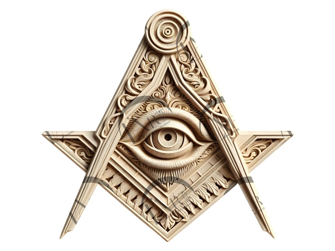 Freemason Square and Compass 3D Illusion Laser Engraving Design - the ...