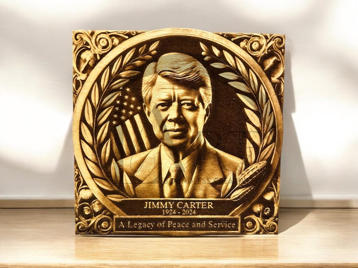 Jimmy Carter Memorial 3D Illusion Laser Engraving Design - Tribute to a ...