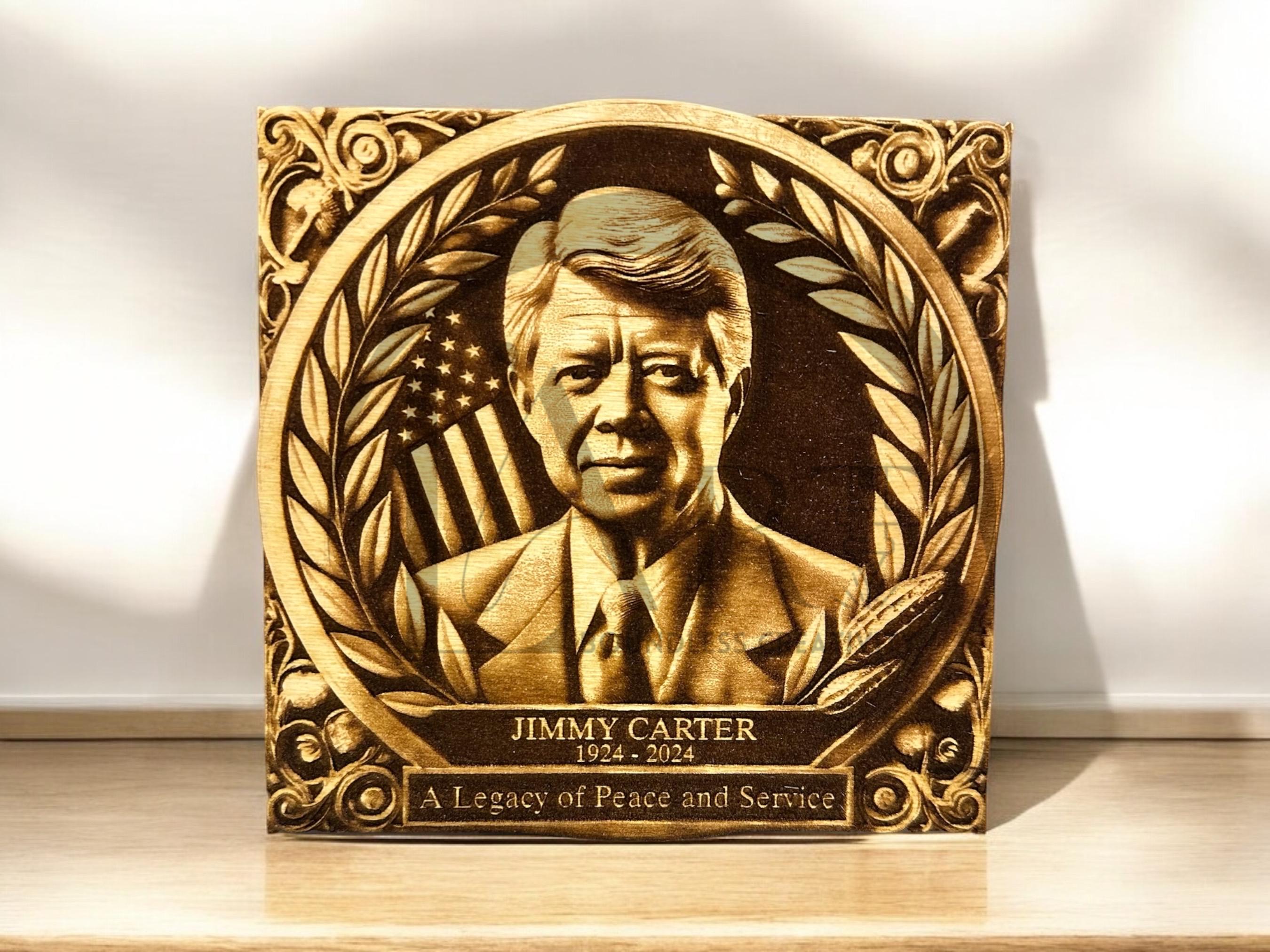 Jimmy Carter Memorial 3D Illusion Laser Engraving Design - Tribute to a ...