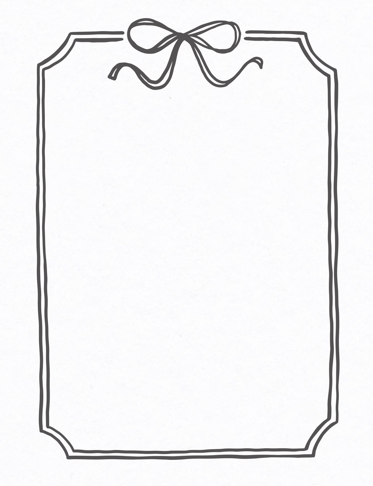 Ribbon Boarder WEDDING CLIPART, Bow Invitation Frame, Hand-drawn ...