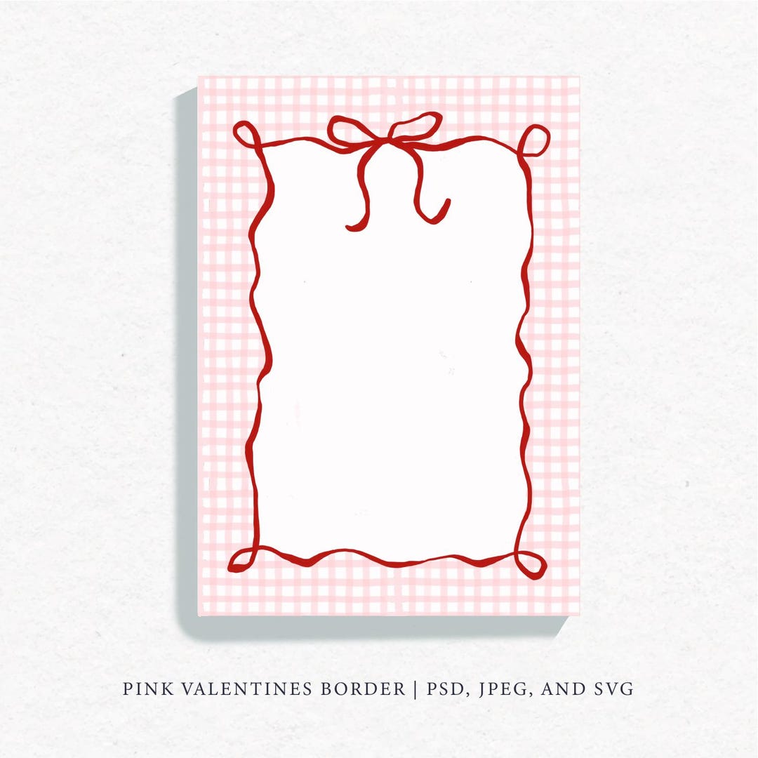 Pink Valentines Border, Vintage DIY Digital Clipart. Digital Paper ...