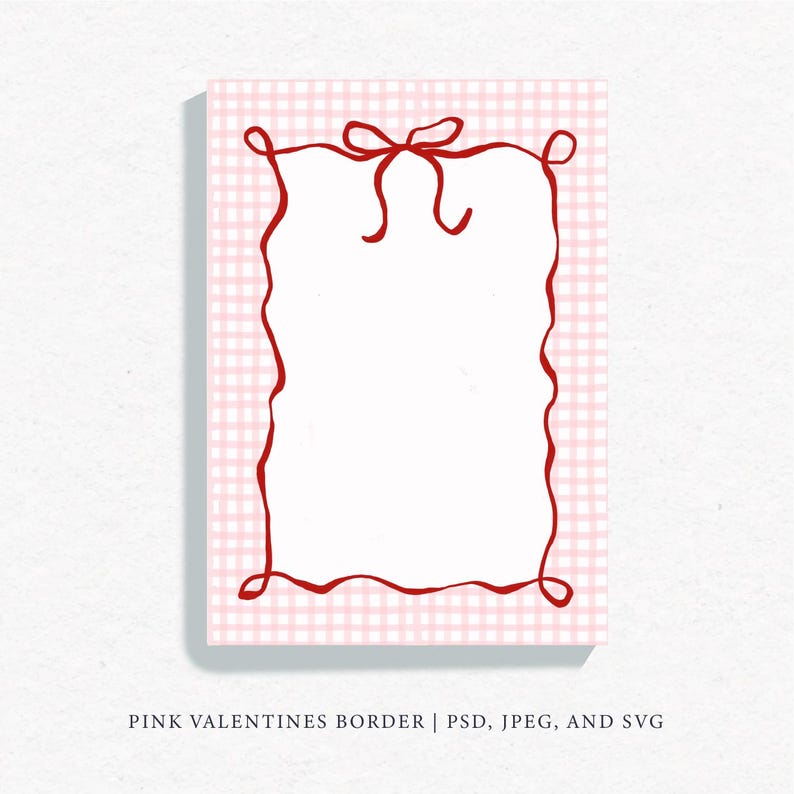 Pink Valentines Border, Vintage DIY Digital Clipart. Digital Paper ...