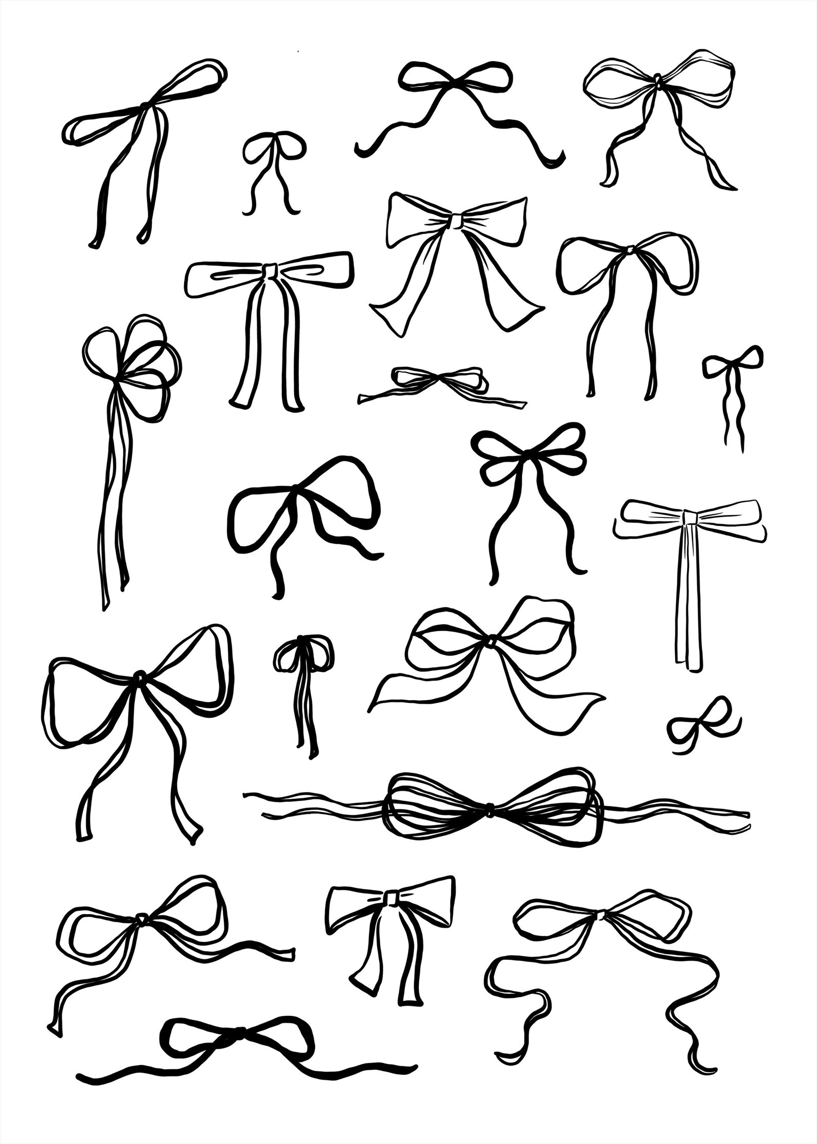 Bow Icons, Coquette Bows Border PNG, Elegant Whimsical Frames for ...