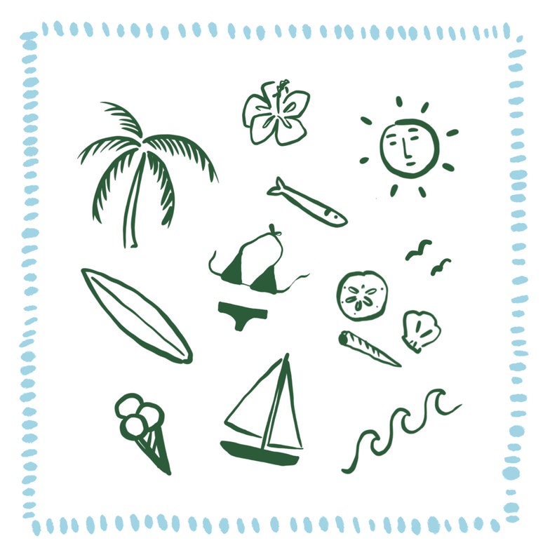 Summer Simple Illustration Clipart Png Eps Download, Nautical Doodles ...
