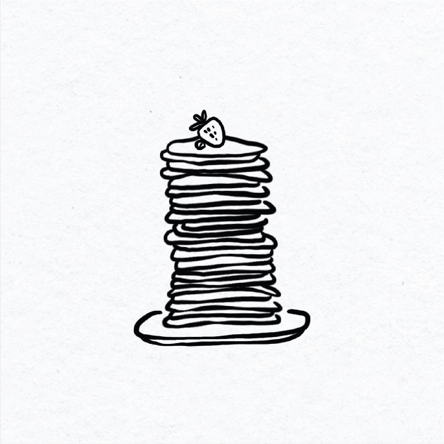 Pancake Clipart, Hand Drawn Digital PNG, Vintage Pancake Set, Hand ...