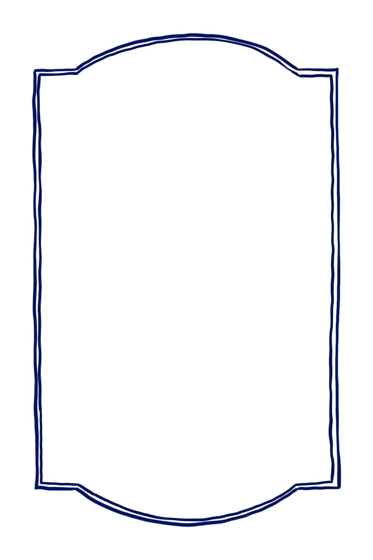 Navy Blue Frames, Wedding Invitation Borders and Frames, Blue Border ...