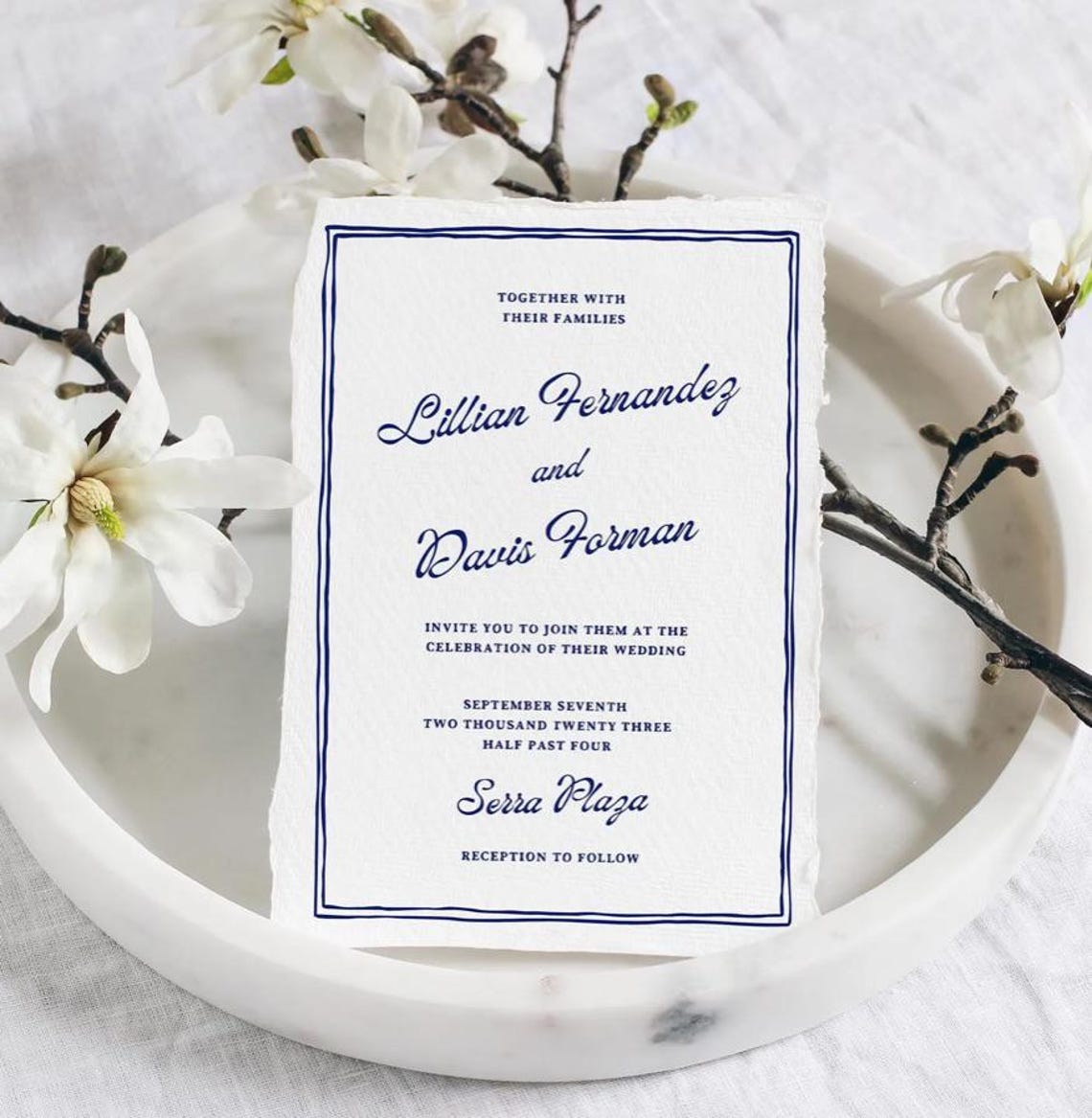 Navy Blue Frames, Wedding Invitation Borders and Frames, Blue Border ...