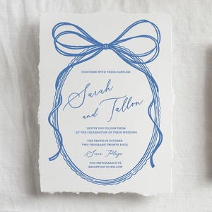 Blue Bow WEDDING CLIPART, Hand Drawn Ribbon Border Icon, Vintage Blue ...