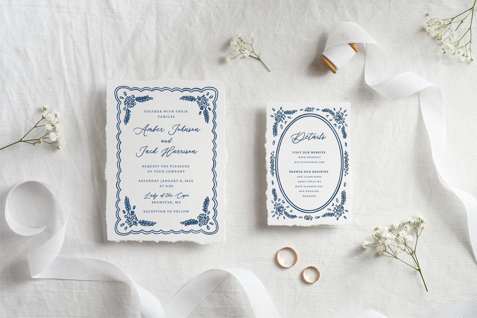 Vintage Blue Floral Frame WEDDING CLIPART, Blue Border Clipart, Line ...