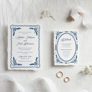 Vintage Blue Floral Frame WEDDING CLIPART, Blue Border Clipart, Line ...