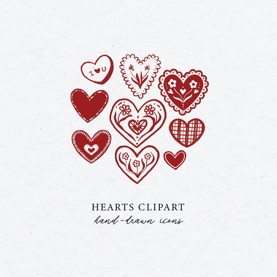 Valentines Day Hearts Clipart, Valentine Clipart, Heart Clipart ...