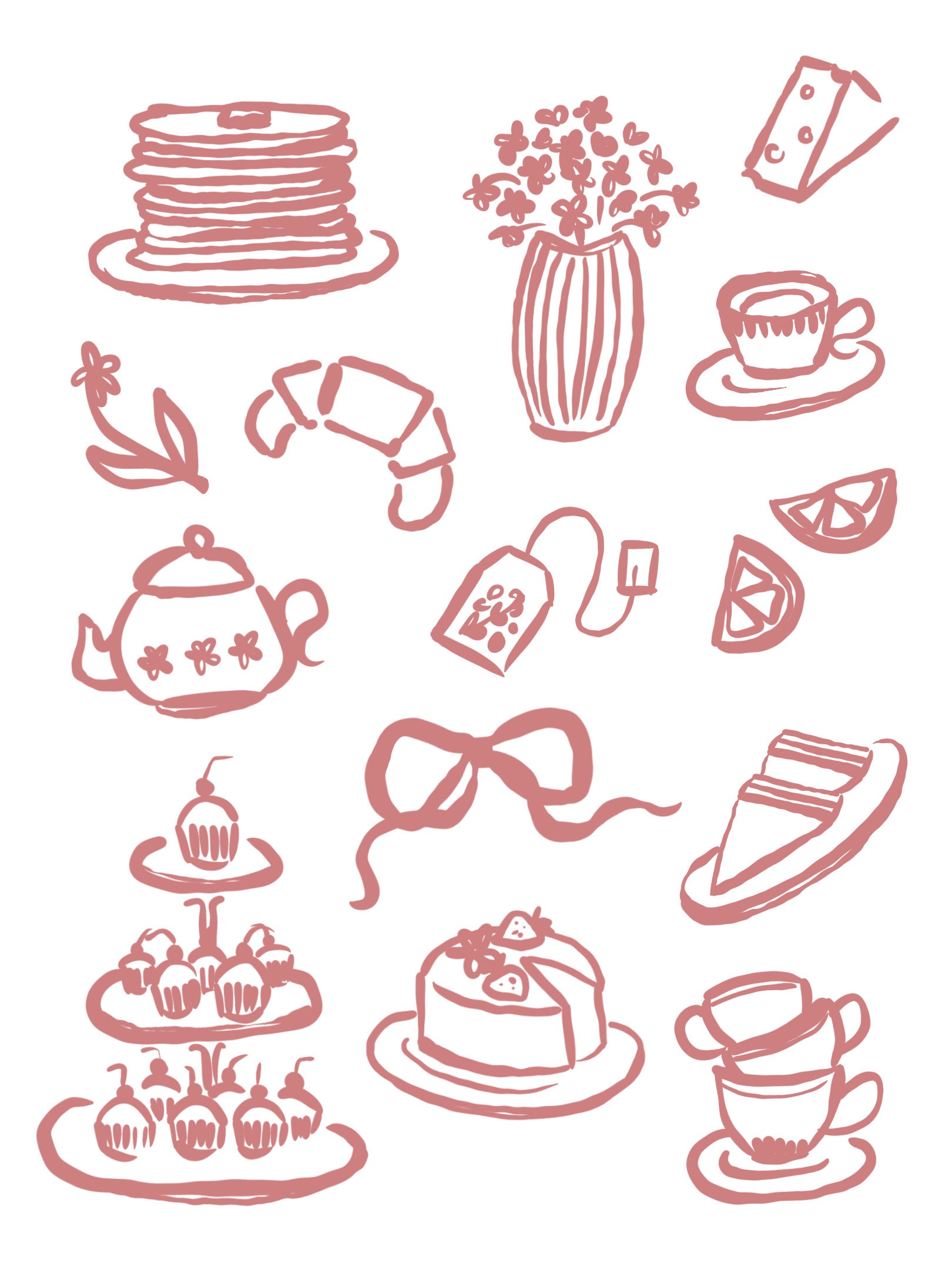 Afternoon Tea, Tea Time Clipart Bundle, Tea Party Clipart, Tea Clipart ...
