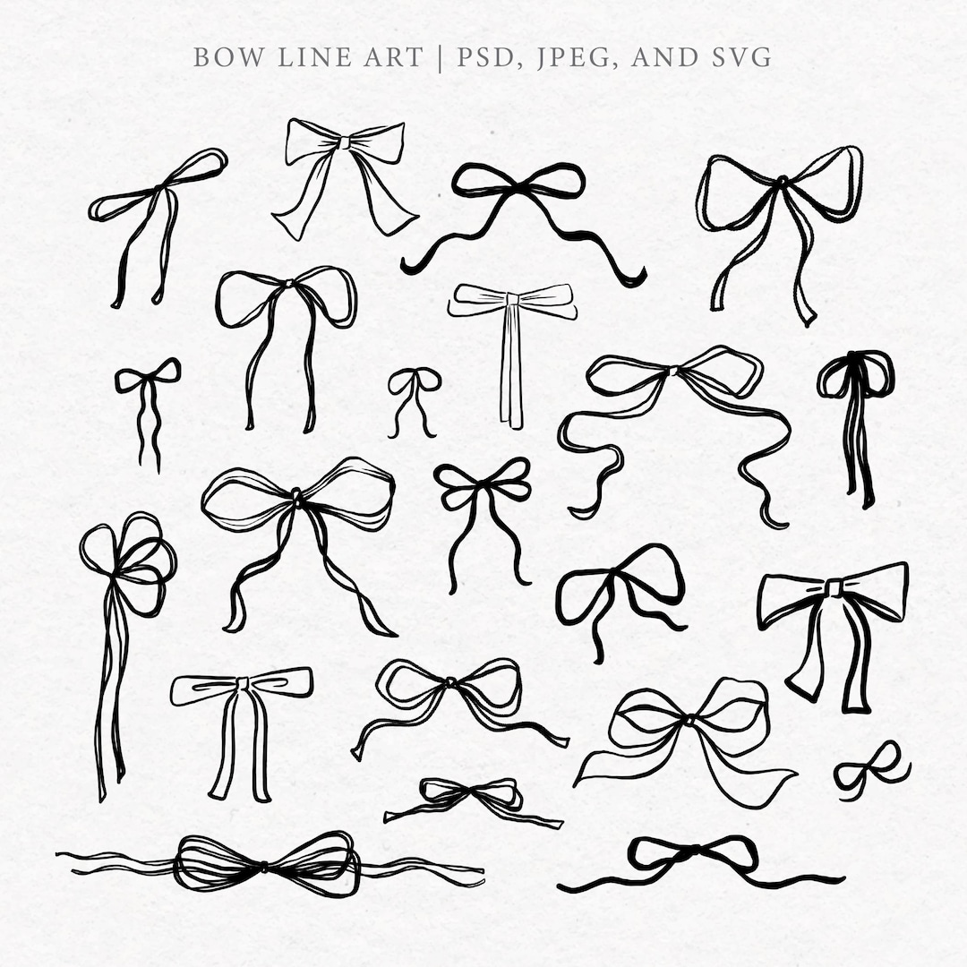 Bow Icons, Coquette Bows Border PNG, Elegant Whimsical Frames for ...