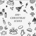 Christmas Line Art Clipart Bundle, Personal Use Only, Christmas Clipart ...
