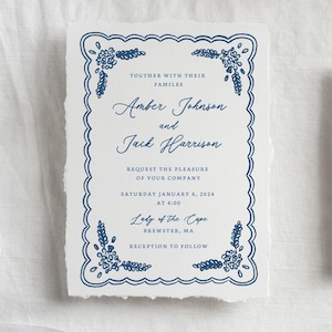 Vintage Blue Floral Frame WEDDING CLIPART, Blue Border Clipart, Line ...