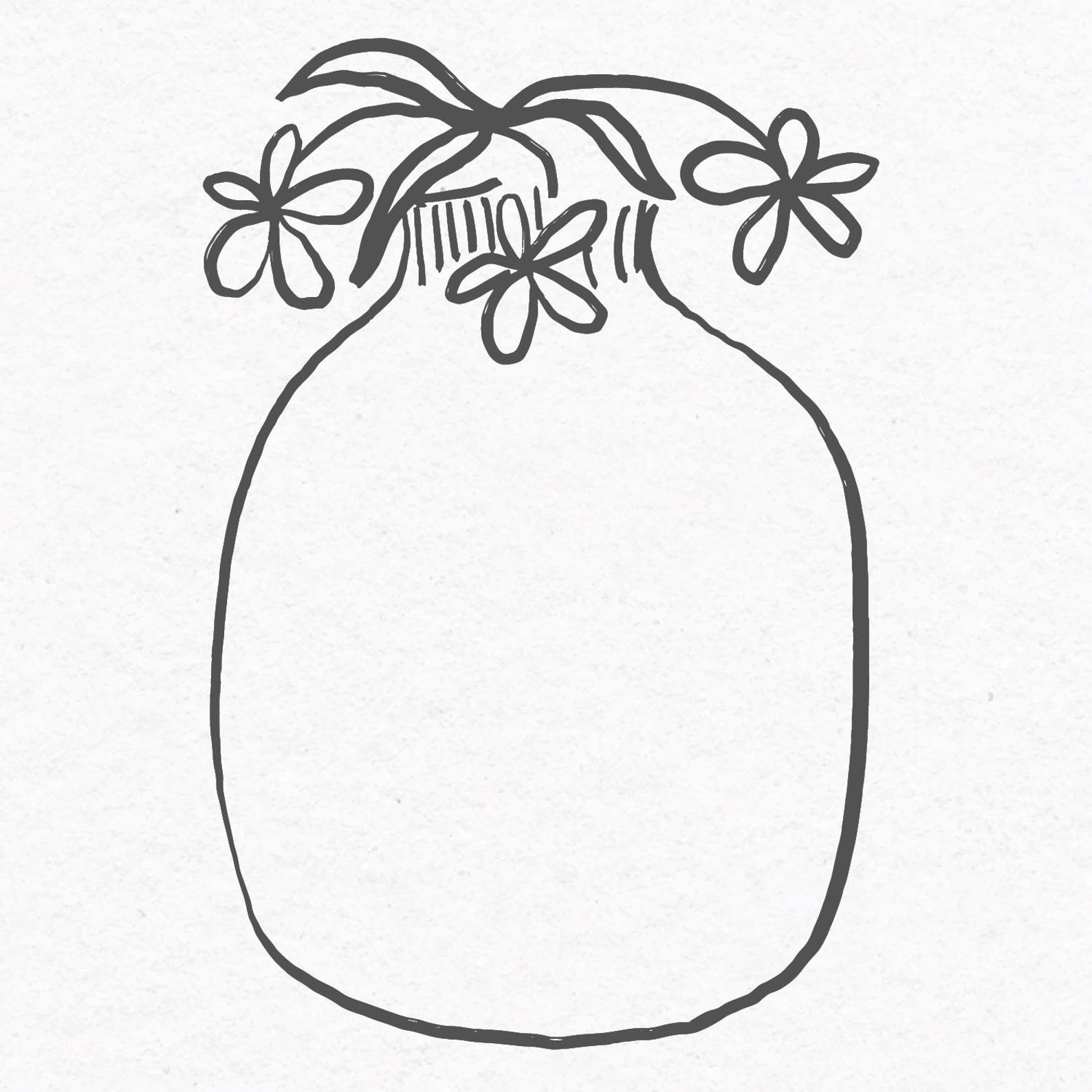 Flower Vase Border Clipart, Line Art, Graphic Art Floral, Vector Frames ...
