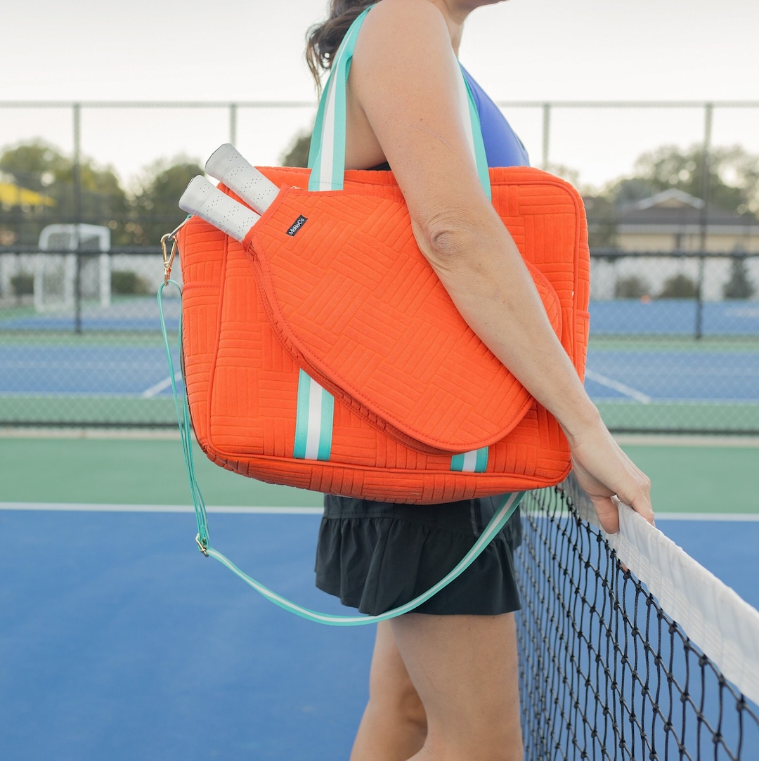 Orange Pickleball Bag, Women's Pickleball Bag, Pickleball Bag for Her ...