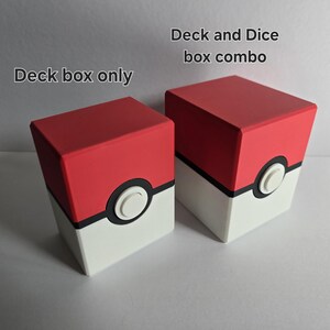 Pokeball Deck and Dice Box - Fits 60 Sleeved Cards - Etsy