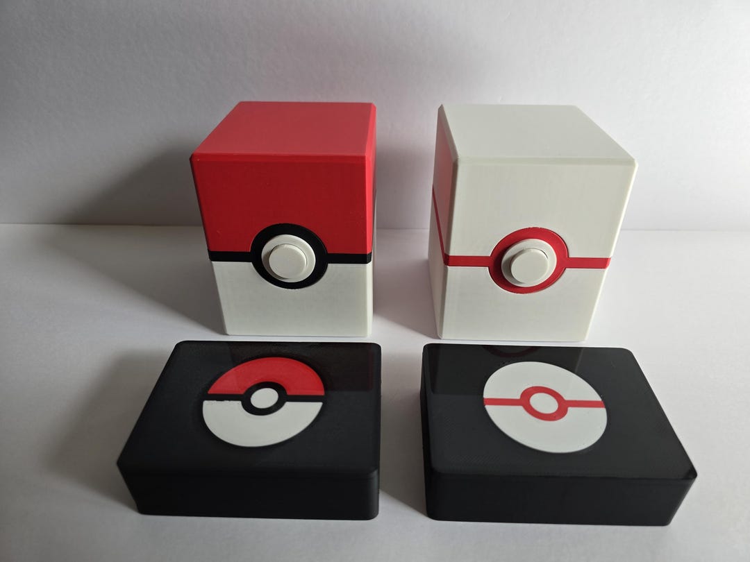 Pokeball Deck and Dice Box - Fits 60 Sleeved Cards - Etsy