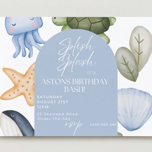 Splish Splash Theme Digital Printable Invite - Etsy