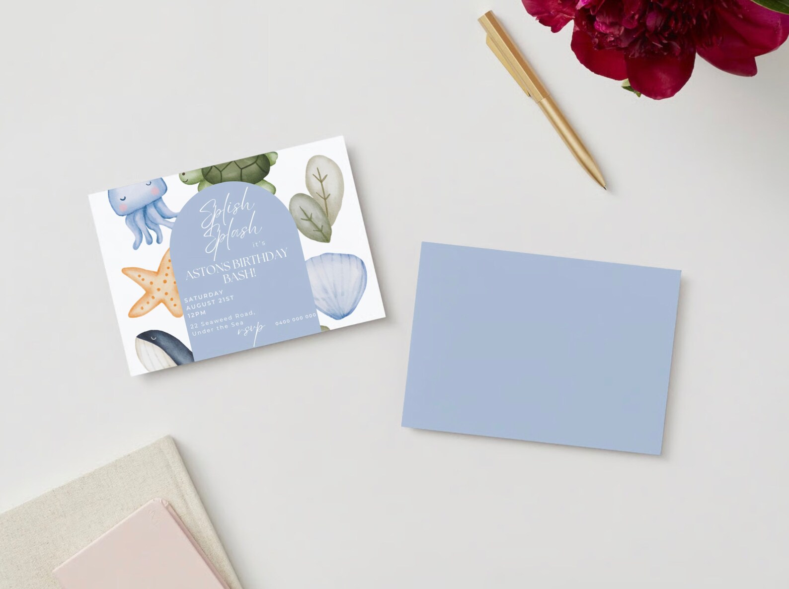 Splish Splash Theme Digital Printable Invite - Etsy