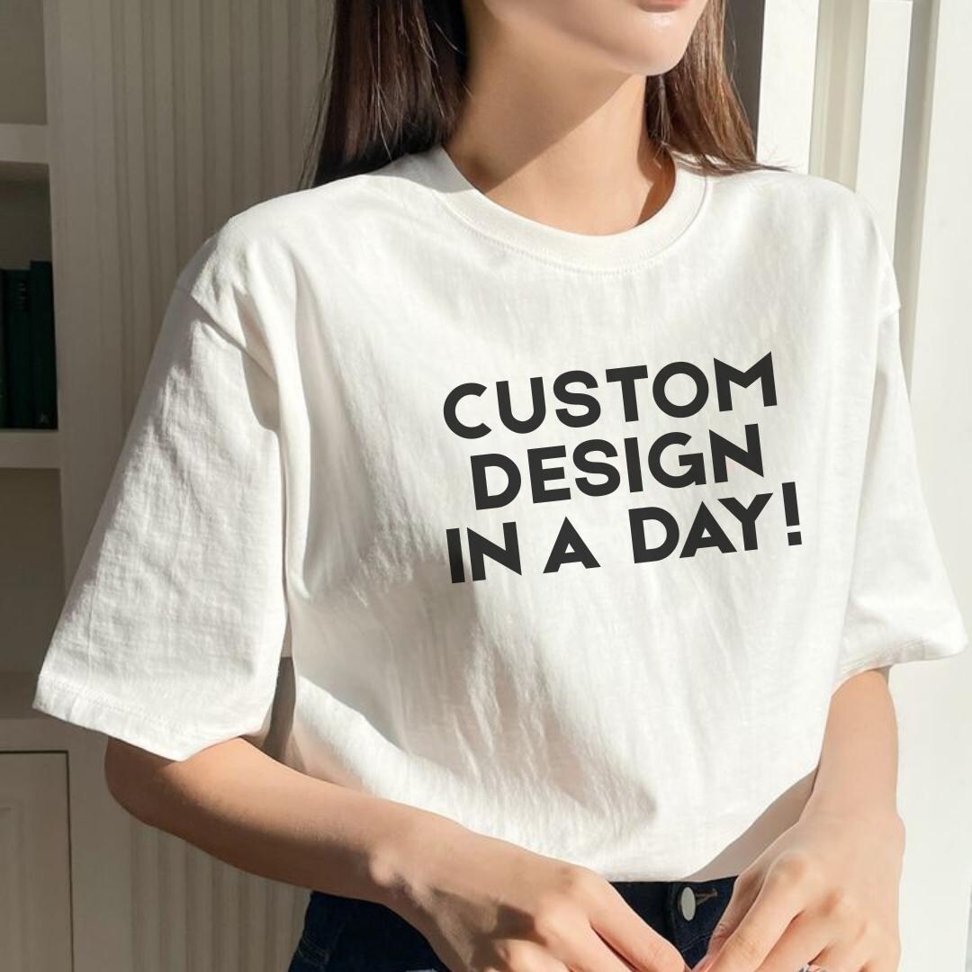 Custom Design Shirt: Personalized Photo & Text T-shirt, Create Your Own ...