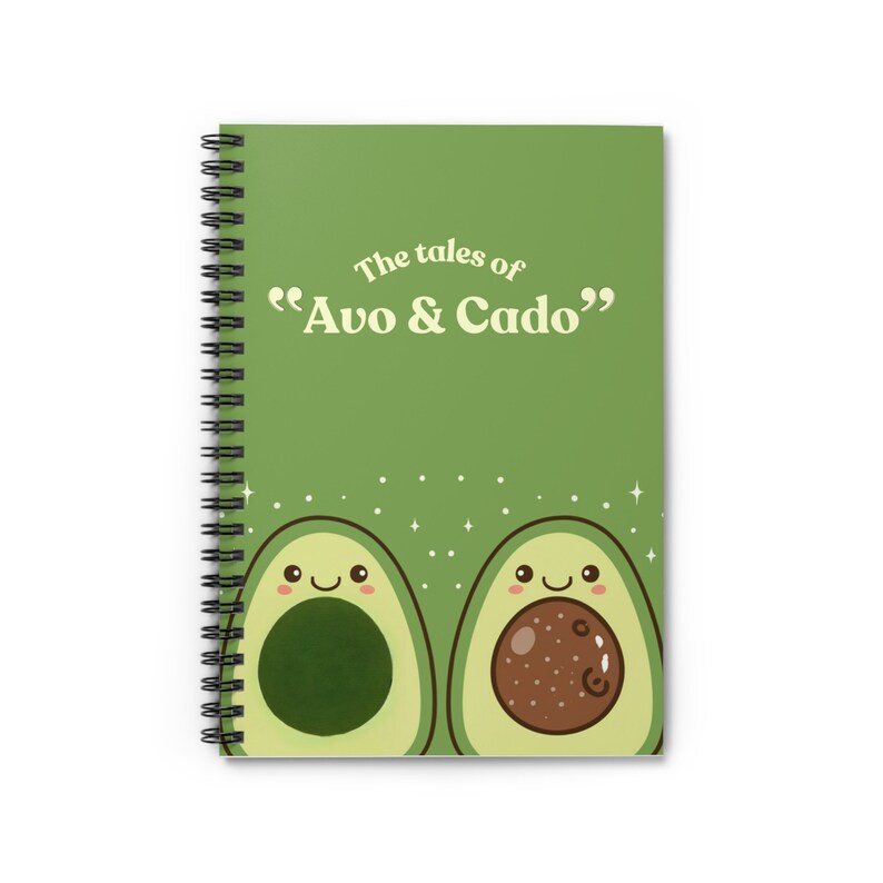 Kawaii Avocado Spiral Notebook Couple Gift Writing Journal - Etsy